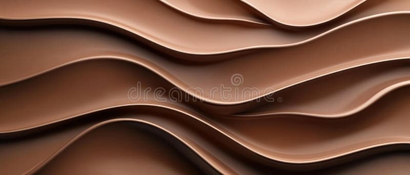 Smooth Chocolate Waves in Abstract 3d Relief Texture Stock Illustration - Illustration of ...