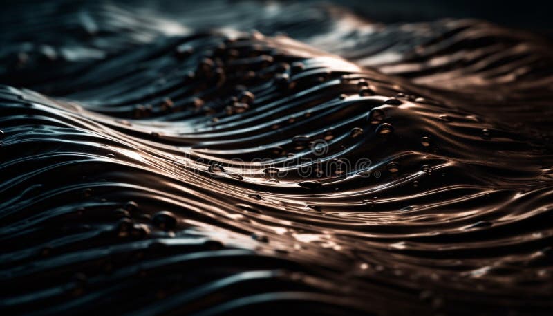 Smooth Chocolate Waves Ripple on Textured Backdrop Generated by AI ...