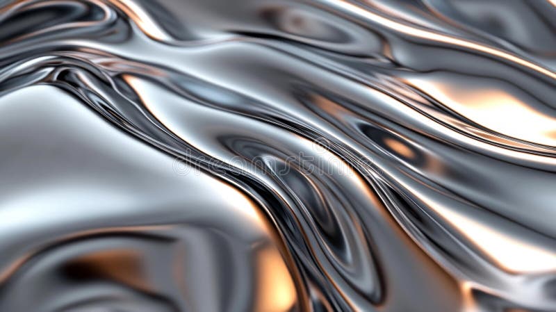 Smooth Chrome-Silver Gradient with Shiny Fluid Texture Stock ...