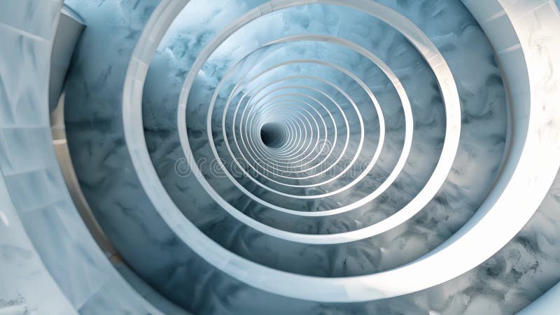 Smooth Circular Layers Overlap and Intersect Forming a Hypnotic Spiral ...