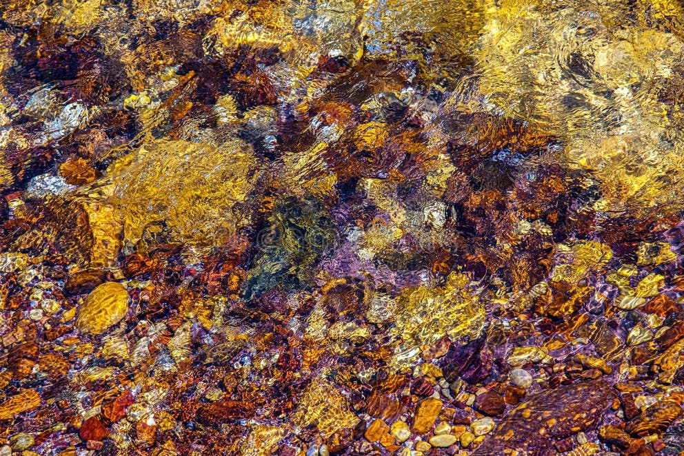 Smooth Clear Water Float on Colored Stone Stock Image - Image of round ...