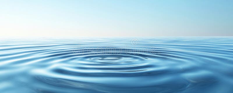 Smooth, Clear Water Surface with Faint Ripples that Catch the Light ...