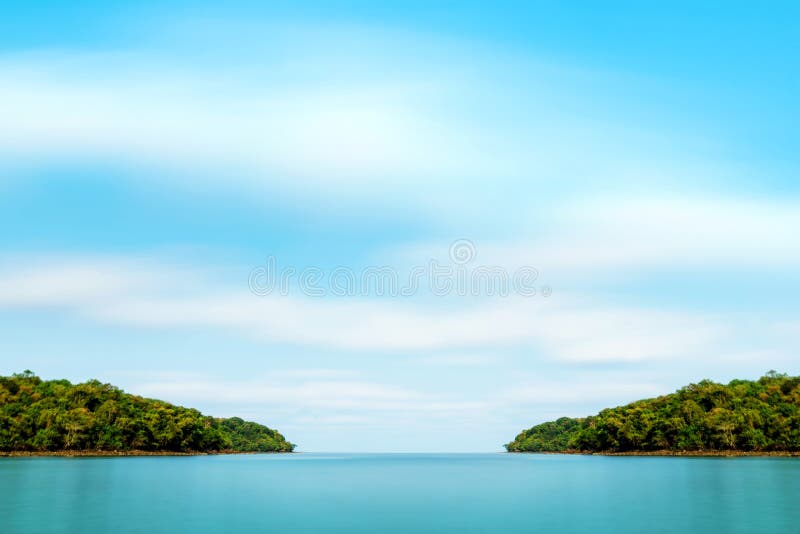 Smooth cloud at the ocean stock photo. Image of evening - 70922180