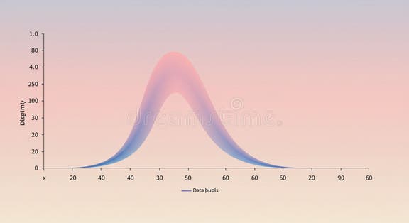 Smooth Color-gradient Graph Displaying a Single, Symmetrical Bell Curve ...