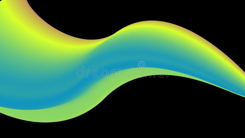 Smooth Colored Lines Abstract Waves On A Black Background Stock Vector
