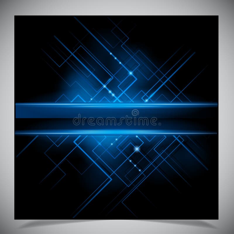 Abstract Techno Circular Frame Border Isolated Stock Illustration ...