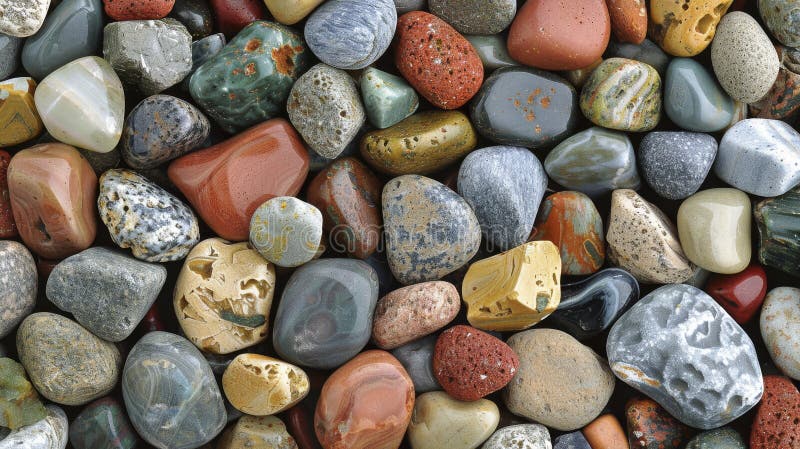 Agate Glass Pebbles Create an Abstract Blue Background Stock ...