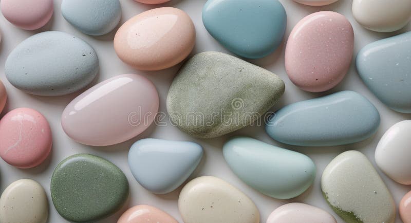 Smooth Colorful Pebbles Forming a Beautiful Natural Stone Background or ...