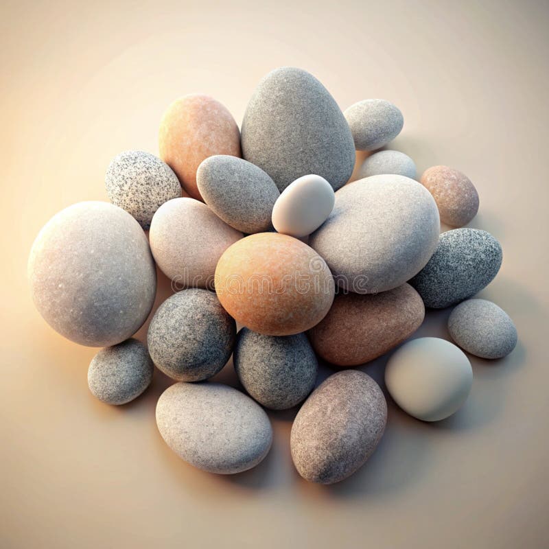 Smooth, Colorful Stones Piled High Stock Image - Image of modern ...