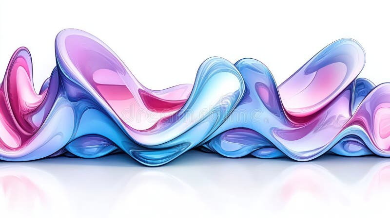 A Smooth, Colorful Wave-like Structure Showcasing Vibrant Pink and Blue ...