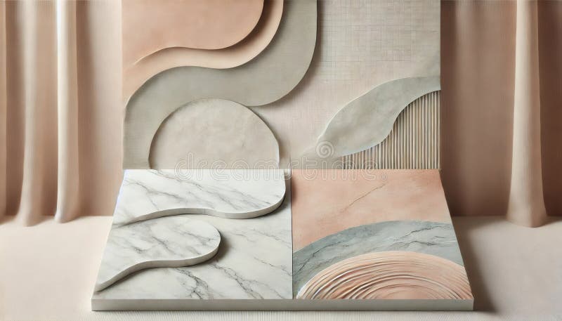 Refined Concrete, Marble Surfaces Merging with Textured Materials ...