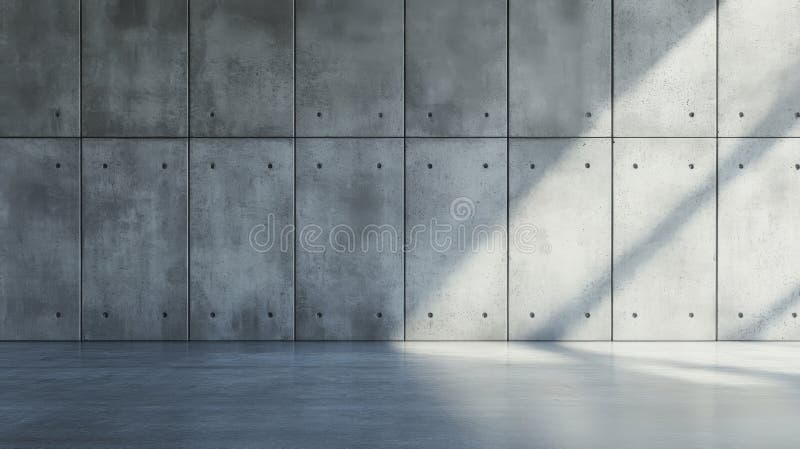A Smooth Concrete Wall with a Sleek, Polished Texture, Featuring Subtle ...