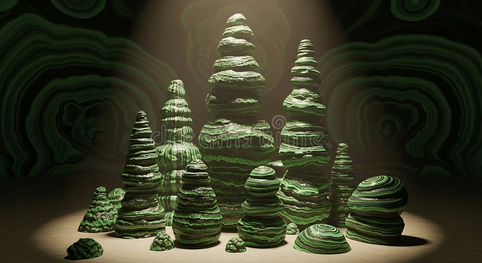 Smooth, Conical Structures Stack Atop Each Other To Form a Cluster of ...