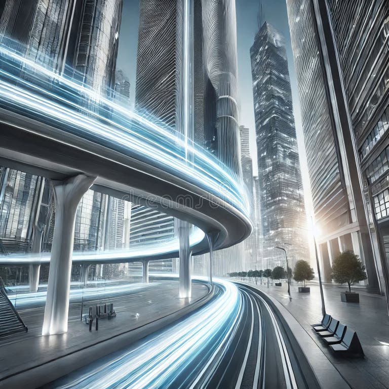 Smooth Continuous Flow Transport Systems Stock Illustration ...