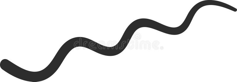 Smooth, Continuous Line Creating a Gentle Wave or Sinusoid Against a ...