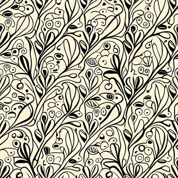 A Smooth, Continuous Line Work in Two Tone. Stock Illustration ...