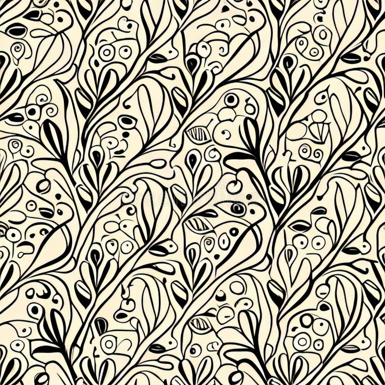 A Smooth, Continuous Line Work in Two Tone. Stock Illustration ...