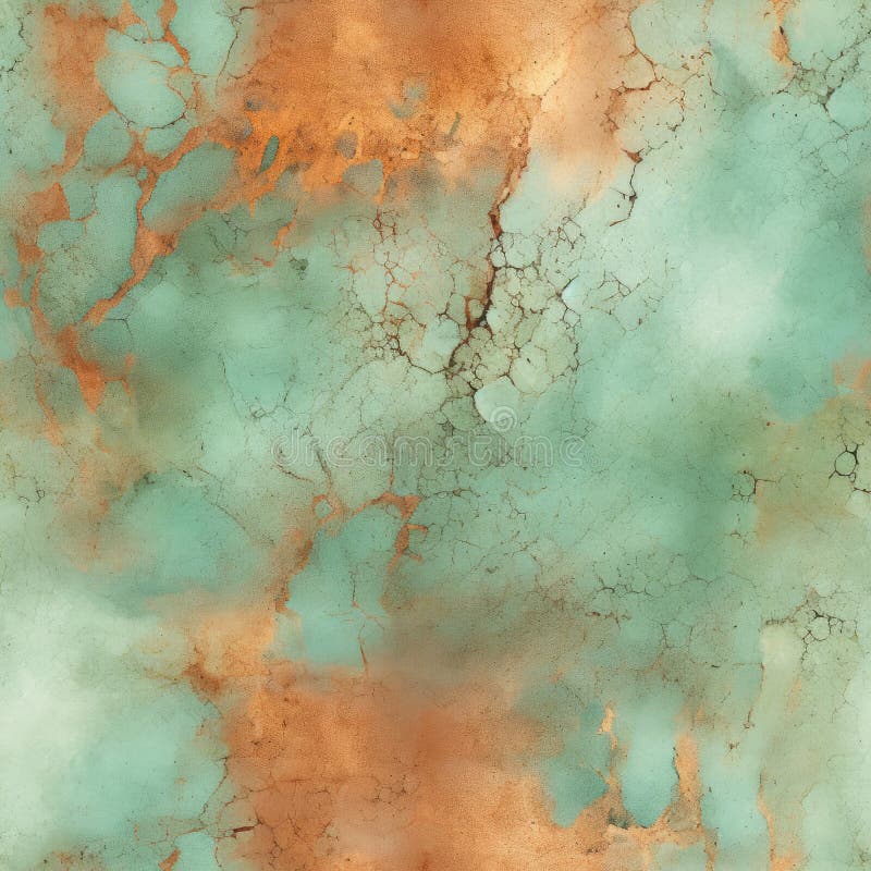 Smooth Copper and Turquoise and Jade Patina Stock Illustration ...