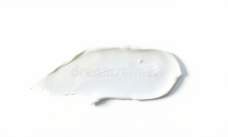 Smooth Cream Smudge on White Background, Ideal for Beauty or Art ...