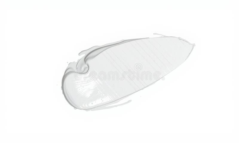 Smooth Cream Smudge on White Background, Ideal for Design and Beauty ...