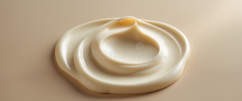 Smooth Cream Texture on Beige Background for Skincare and Beauty. Stock ...