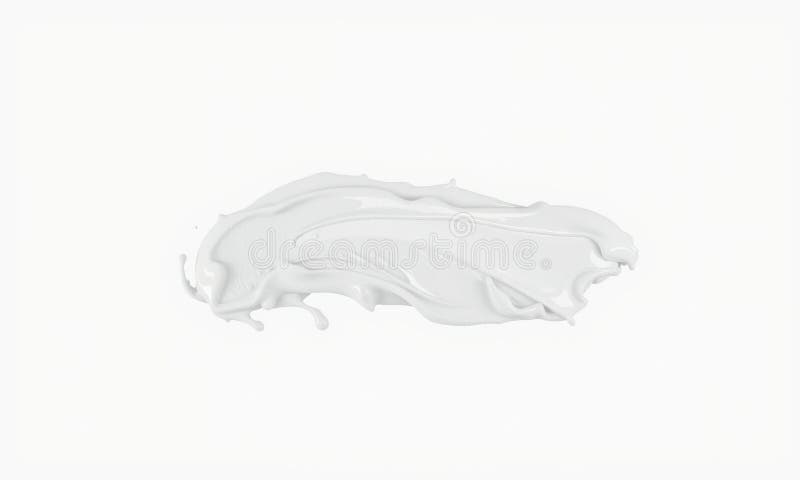 Smooth, Creamy White Paint Smudge on Clean Background, Ideal for ...