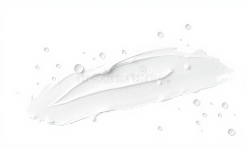 Smooth, Creamy White Smudge with Droplets, Ideal for Backgrounds or ...