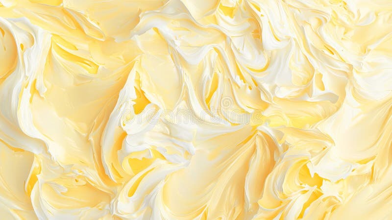 Smooth, Creamy Yellow Texture Forming Swirls and Abstract Shapes is ...
