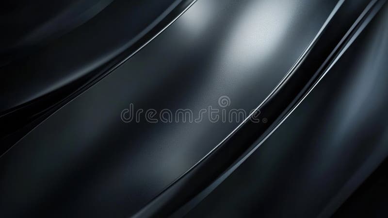 Smooth Curved Black Surfaces Reflecting Light in Elegant Patterns Stock ...