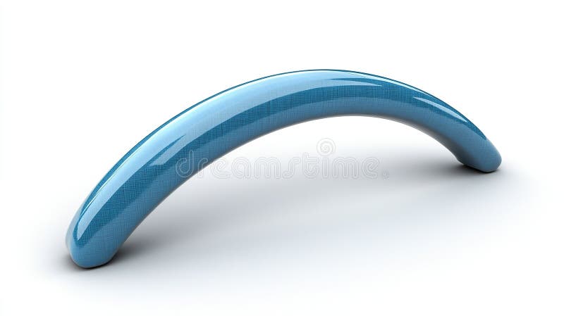 Smooth, Curved, Blue Handle Stock Illustration - Illustration of accent ...