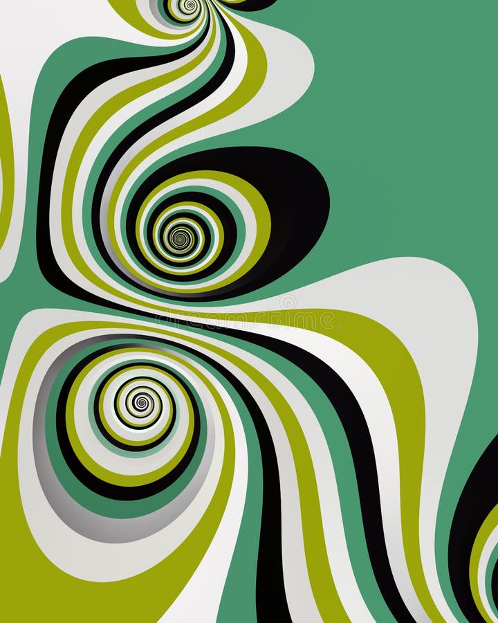 Smooth Curved Design Swirl Structure in White Black and Yellow Colours ...