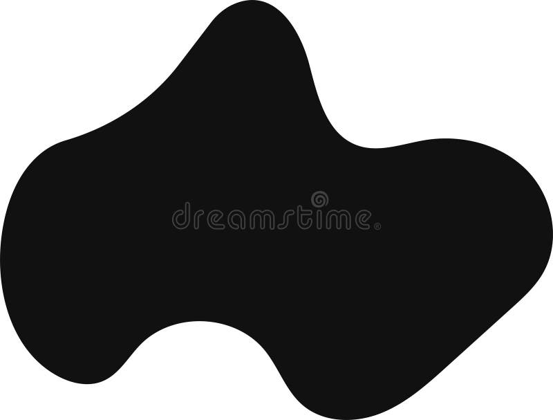 Smooth, Curved, and Irregular Black Blob Shape Creates a Sense of ...