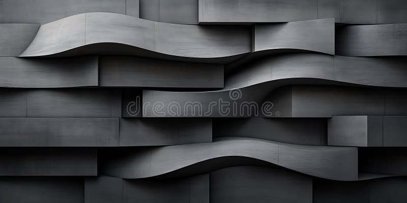 Smooth, Curved Metallic Panels Form an Abstract Pattern, Creating a ...