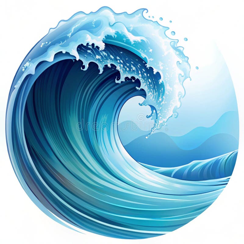 Smooth Curved Vector Wave Pattern in Dynamic Flow Stock Illustration ...