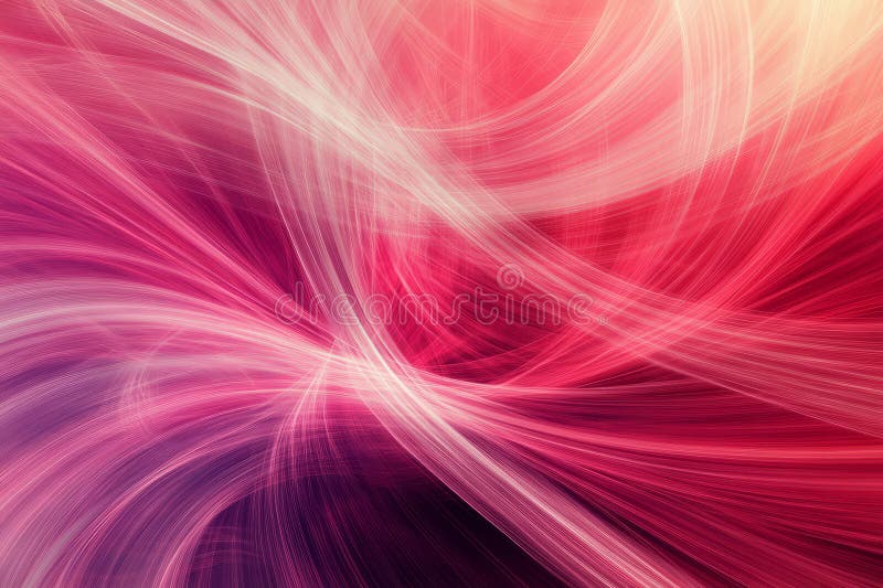 Smooth Curves Pink Red Flowing Continuous Motion Gently Twisting ...