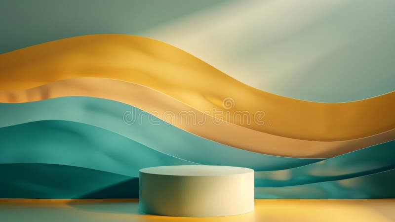 A Smooth Cylindrical Podium is Placed Against a Background with ...