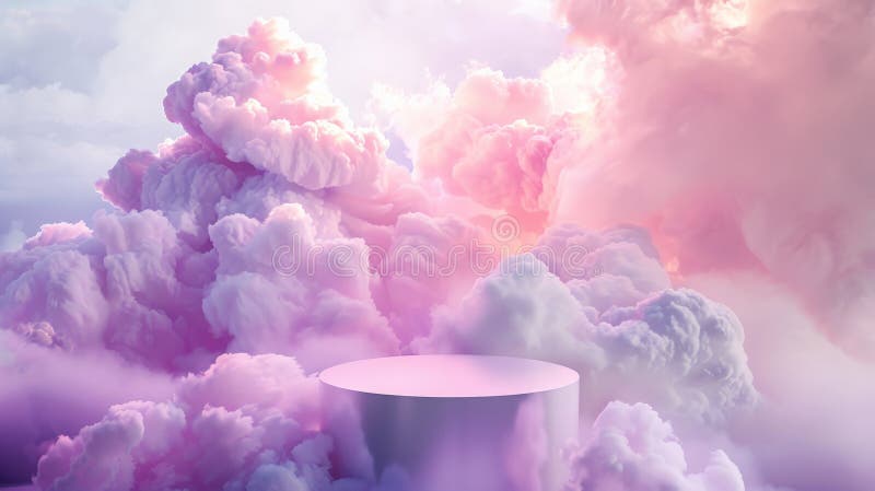 A Smooth Cylindrical Podium Stands Isolated on a Background with ...