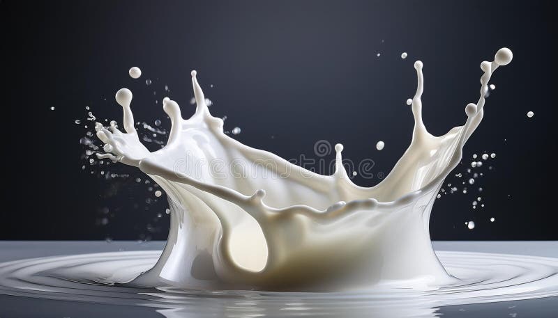Splash of Pure Milk in a Container Stock Illustration - Illustration of ...