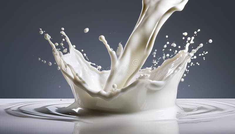 Splash of Pure Milk in a Container Stock Illustration - Illustration of ...