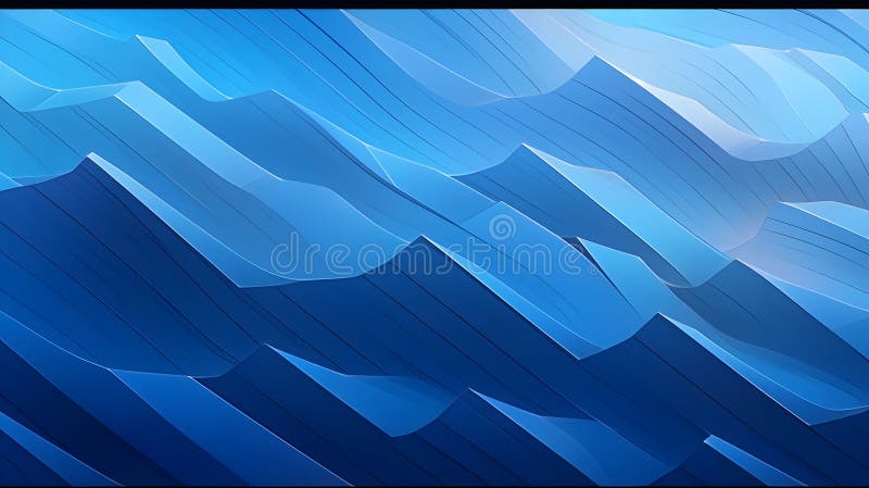 Smooth Dark To Light Blue Waves Gradient Stock Illustration ...