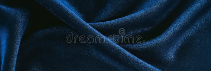 Smooth Deep Blue Suede Fabric with Soft Highlights Illuminated by Side ...