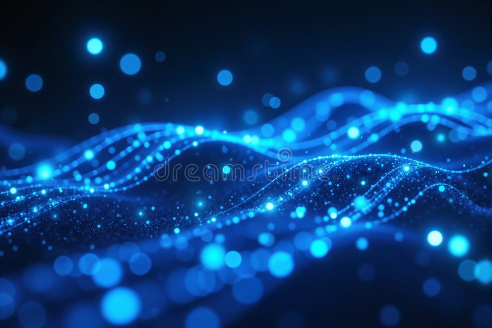 A Smooth, Dynamic Digital Stream with Cascading Binary Code and Futuristic Lighting ,generated ...