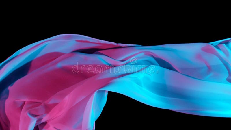 Smooth Elegant Colored Transparent Cloth Separated on Black Background ...
