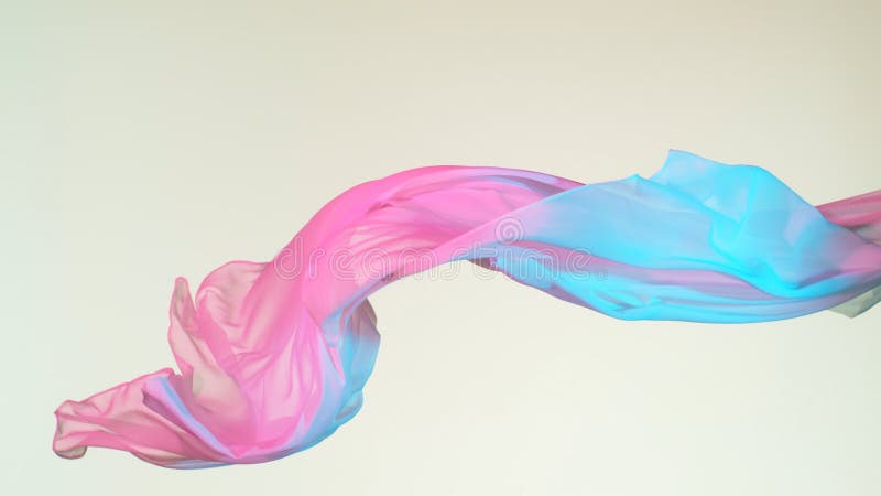 Smooth Elegant Colored Transparent Cloth Separated on White Background ...