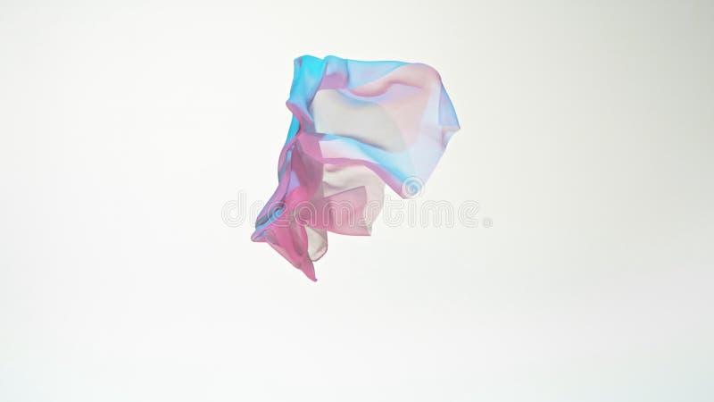 Smooth Elegant Colored Transparent Cloth Separated on White Background ...
