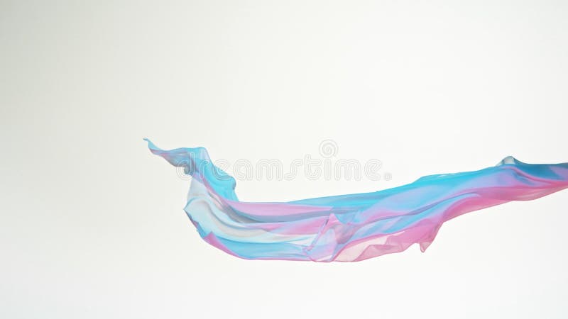 Smooth Elegant Colored Transparent Cloth Separated on White Background ...