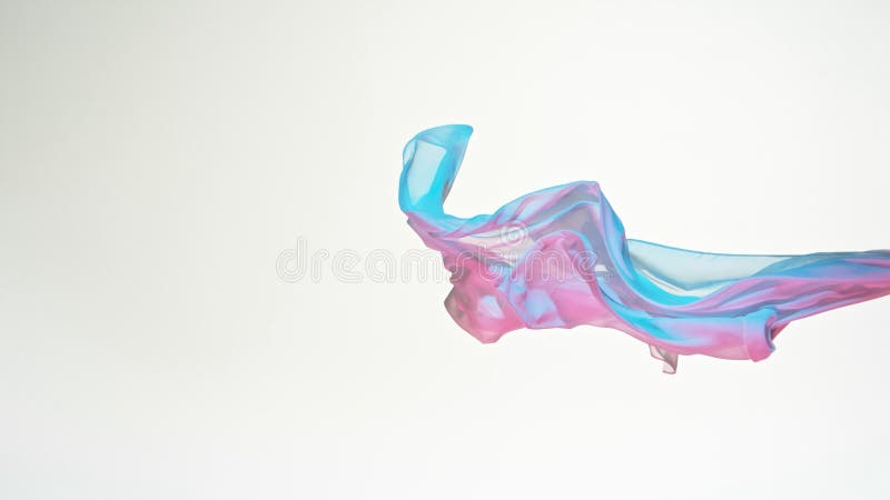 Smooth Elegant Colored Transparent Cloth Separated on White Background ...