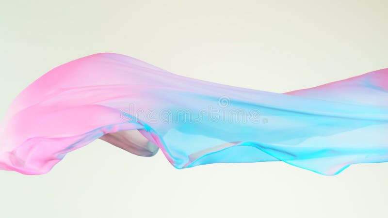 Smooth Elegant Colored Transparent Cloth Separated on White Background ...