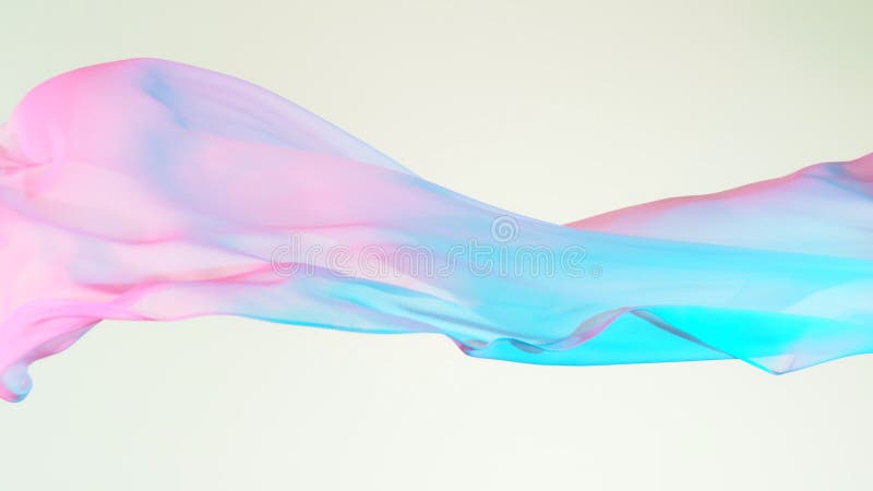 Smooth Elegant Colored Transparent Cloth Separated on White Background ...