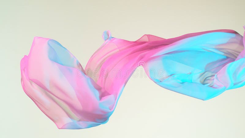 Smooth Elegant Colored Transparent Cloth Separated on White Background ...